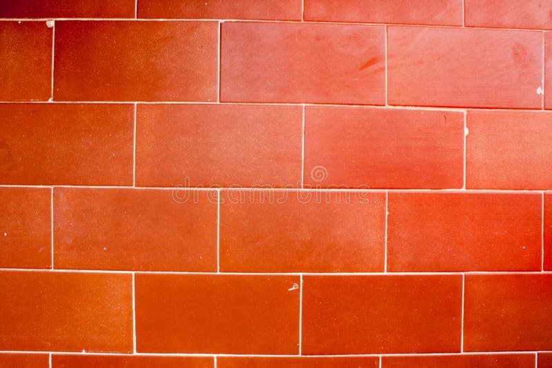 Tile Wall Texture Background. Orange Tiled Pattern Stock Image - Image ...