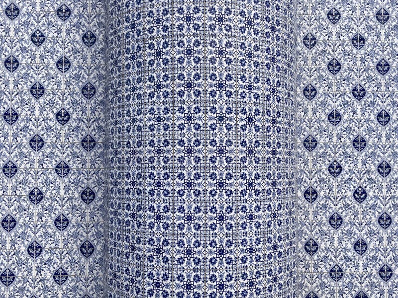 Tile Work, Unusual Design and Creative Colors Stock Photo - Image of ...