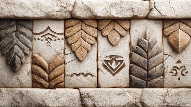 Seamless Bone-plated Armor Pattern with Tribal Engravings and ...