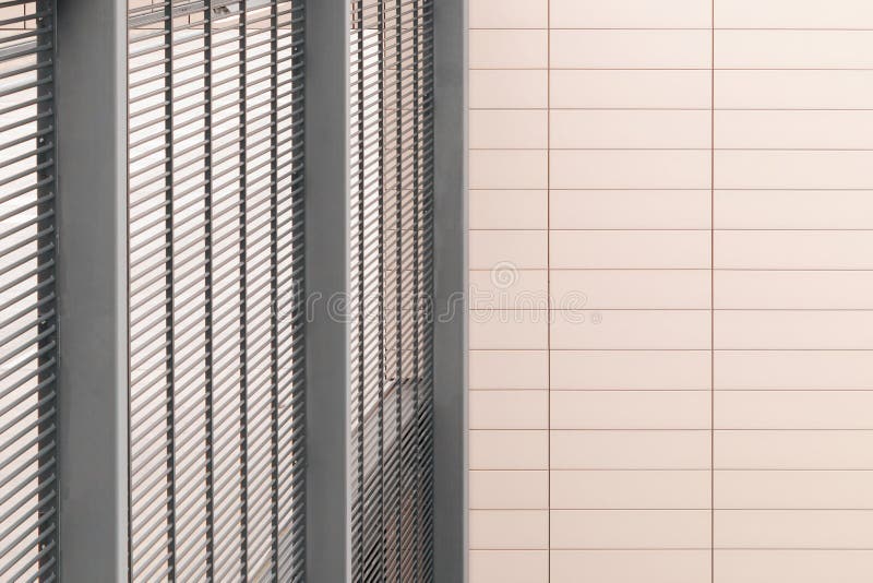 Tiled Building Wall and Grilles. Place of Imprisonment Stock Photo ...
