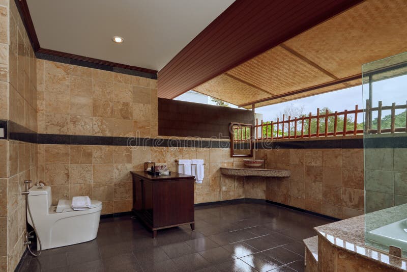 Contemporary Modern Lounge with Lilies Stock Image - Image of cool ...