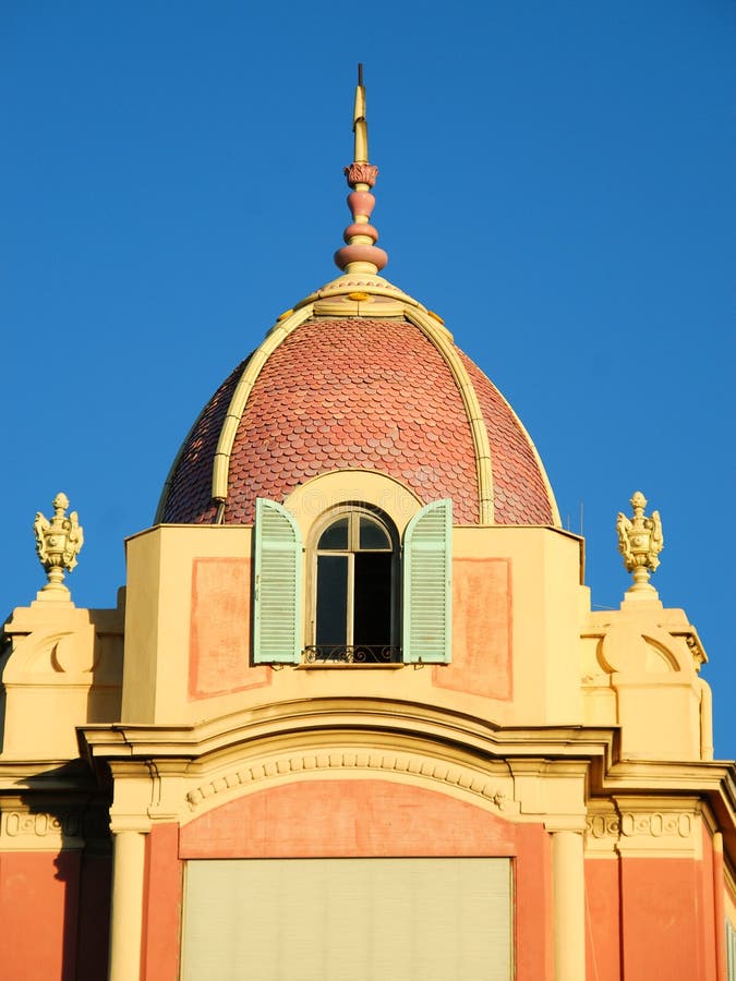 Tiled dome in Nice stock photo. Image of melon, nice, window - 4665616