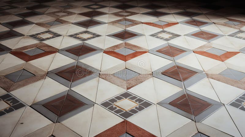 Tiled Floor with Colored Squares, Baroque Chiaroscuro Stylee. AI ...