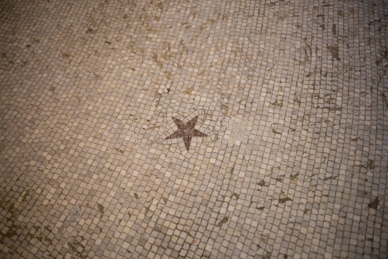 Tiled Floor with Star in the Middle Stock Photo - Image of decorative ...
