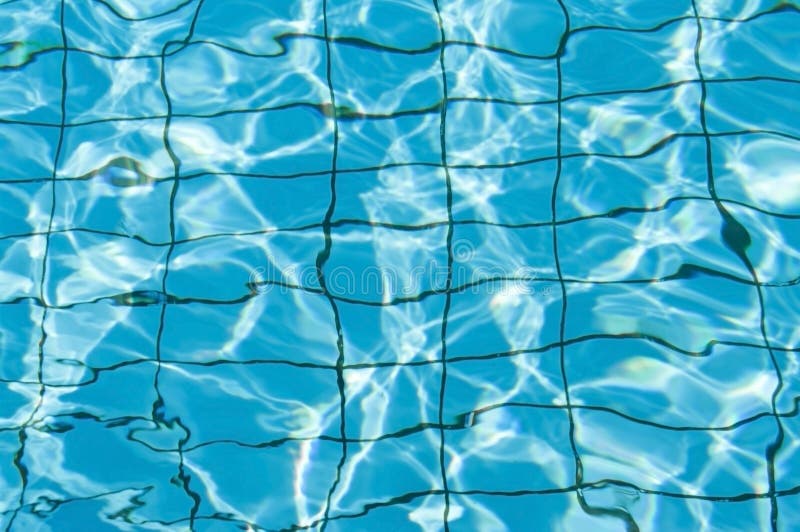 Tiled Floor of Swimming Pool with Reflections Stock Image - Image of ...