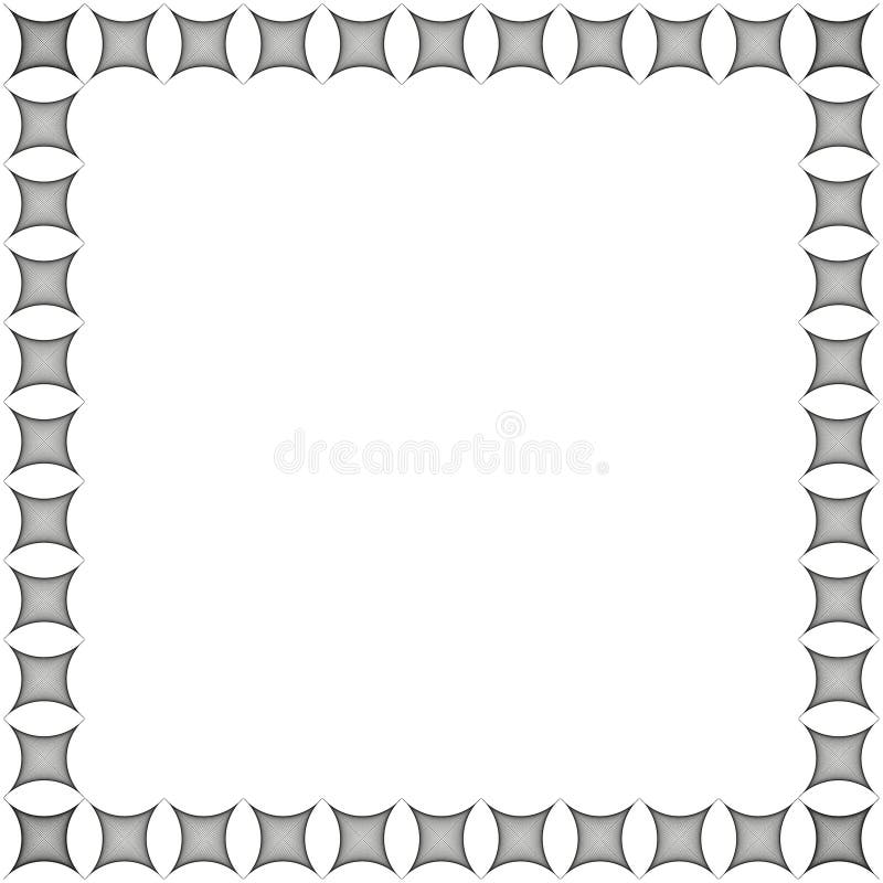 Tiled Frame Icon. Square Border Shape. Abstract Tile Pattern. Vector ...