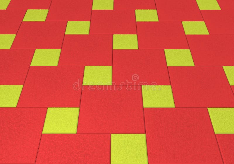 Tiled Mosaic Concrete Pavement of the Road. Stock Image - Image of ...