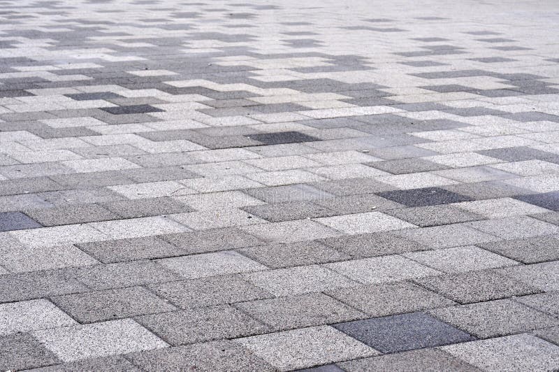 Tiled Mosaic Concrete Pavement Stock Photo - Image of pattern, cement ...