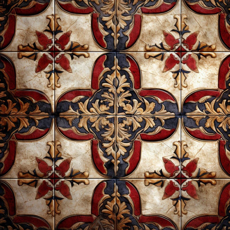 The Tiled Mosaic Flooring Features a Stunning Geometrical Pattern ...