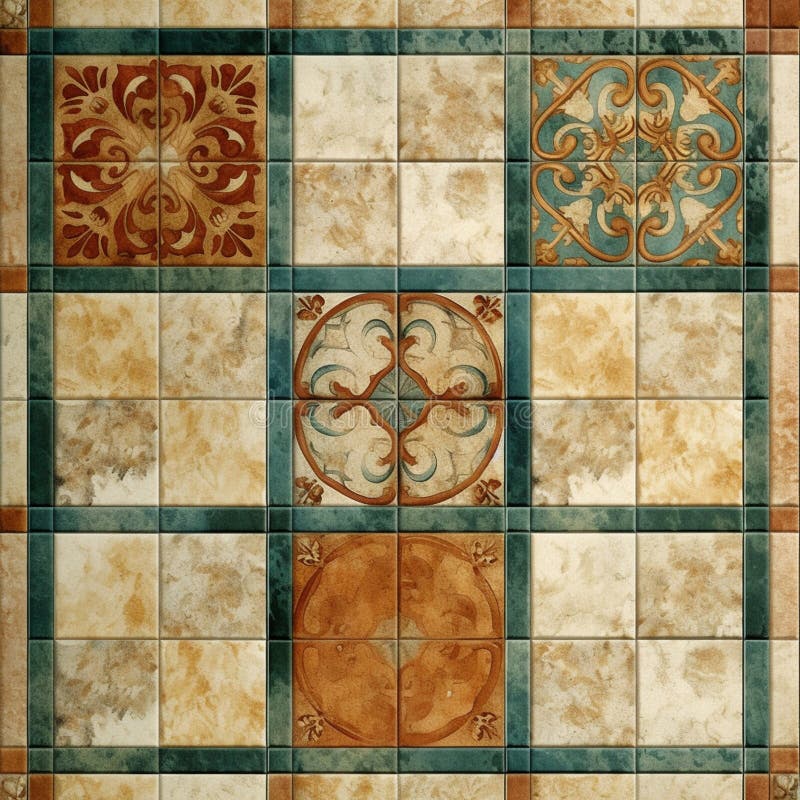 The Tiled Mosaic Flooring Features a Stunning Geometrical Pattern ...