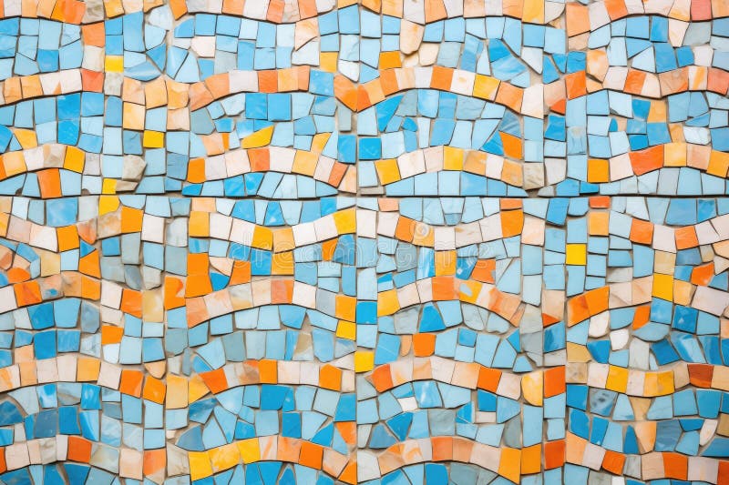 Tiled Mosaic Stone Wall, Intricate Patterns Stock Image - Image of ...