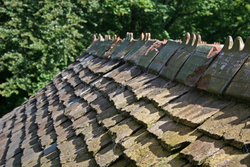 Tiled roof stock image. Image of castell, roof, fortification - 17070841
