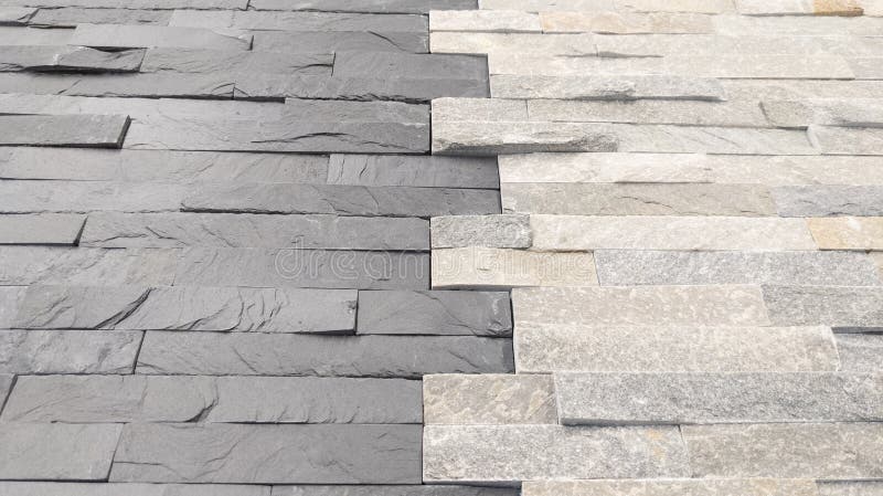 Tiled Stone Background in White and Gray Facing Version Wall Grey ...