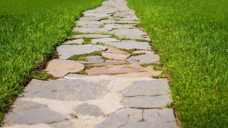 Tiled stone walkway stock photo. Image of walkway, natural - 32687344