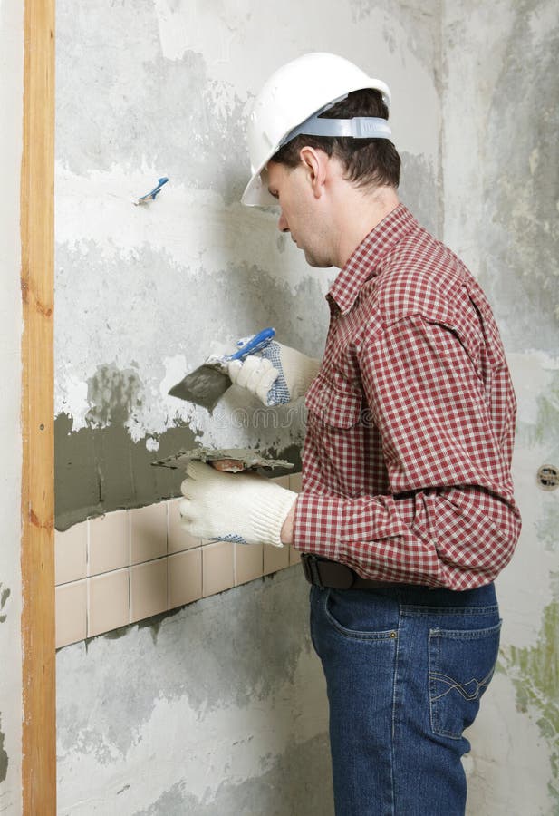 Bathroom tiles renovation stock photo. Image of concrete - 4449340