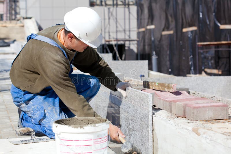 Workers at a Construction Site Stock Photo - Image of building ...