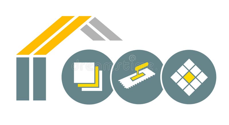 Tiler Service Graphic in Vector Quality. Stock Vector - Illustration of ...