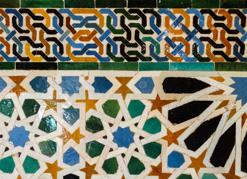 Tiles of alhambra spain stock image. Image of colorful - 77039579