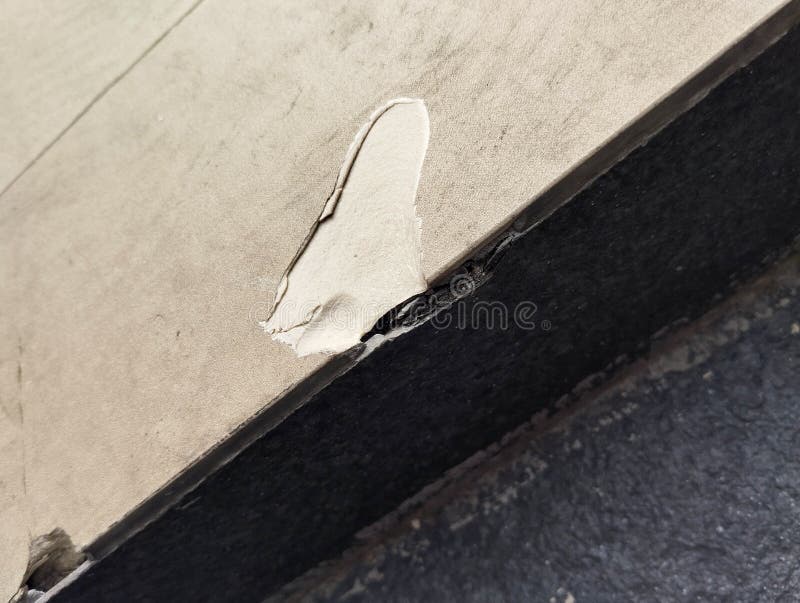 Tiles are Cracked and Broken at the Edges Stock Image - Image of number ...