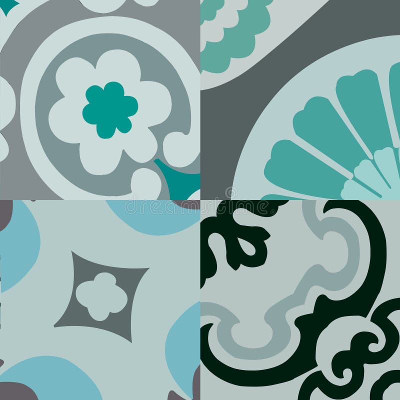 Tiles Design Decorative Art Stock Illustration - Illustration of ...