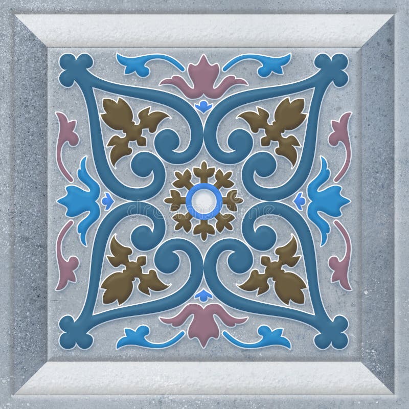 Tiles design stock illustration. Illustration of cyan - 89260471