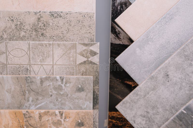 Tiles in Different Colors. Ceramic Tile Shop Stock Image - Image of ...