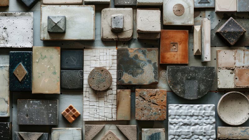 Tiles of Different Shapes and Sizes Stock Photo - Image of construction ...