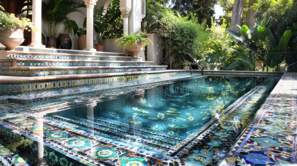 Tiles for Facing the Pool. Ceramic Tiles. Texture for Facing Walls of ...