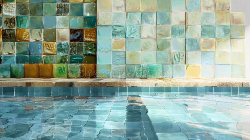 Tiles for Facing the Pool. Ceramic Tiles. Texture for Facing Walls of ...