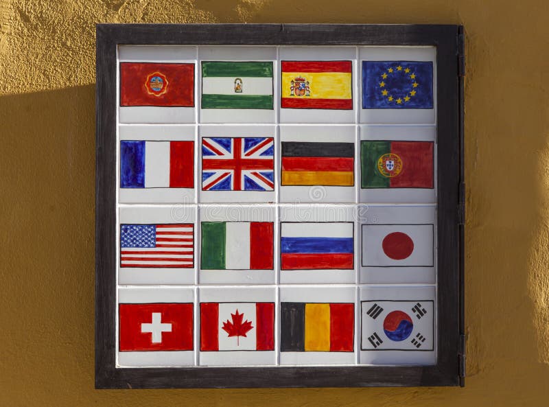 Tiles of flags stock photo. Image of tiles, countries - 65618000