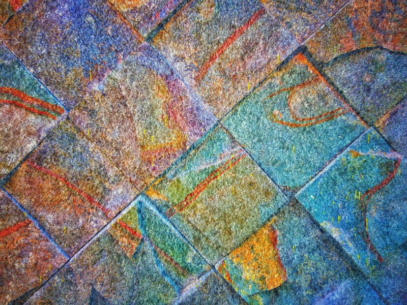 Tiles of Floor Rock Concentrate Pattern Rectangle. Stock Photo - Image ...