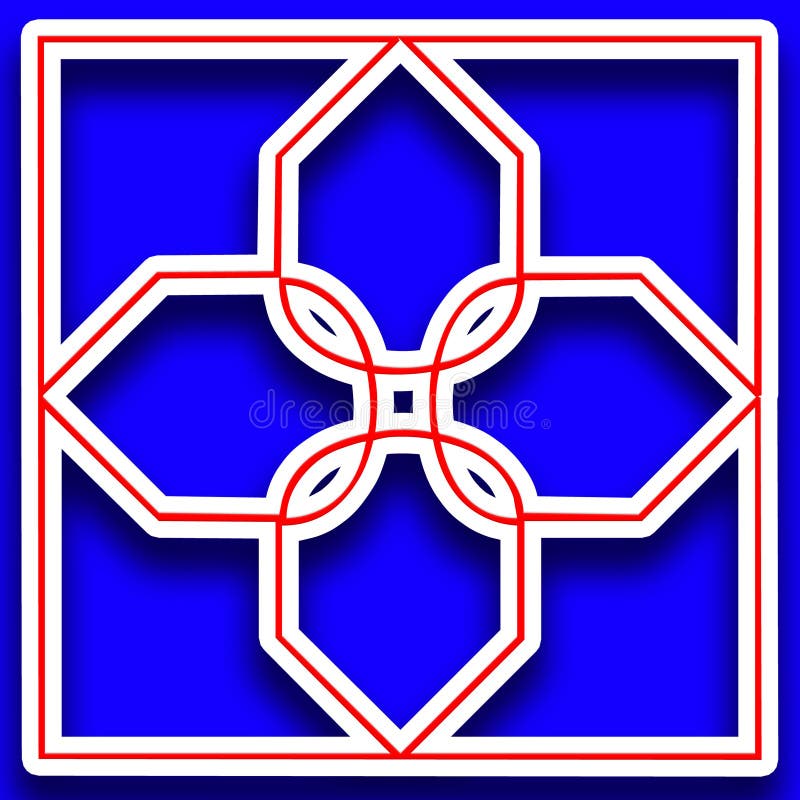 Tiles Floral-(set-4) Abstract Tile Design with Shadow Effect Suitable ...