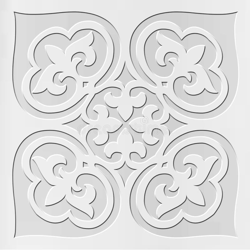 Tiles Floral-set-1 Decorative Tile Design Snow Flake Floral Elements ...