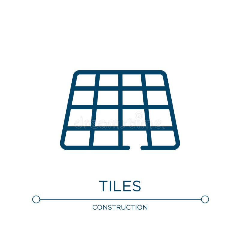 Tiles Icon. Linear Vector Illustration from Construction Collection ...