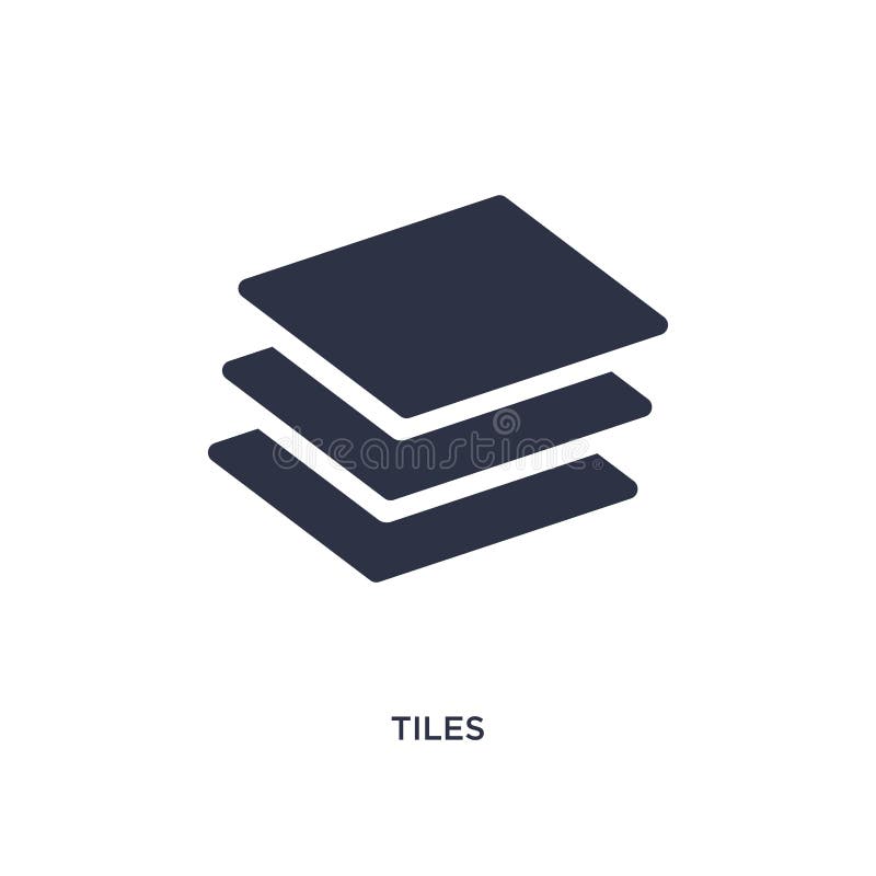 Tiles Icon on White Background. Simple Element Illustration from ...