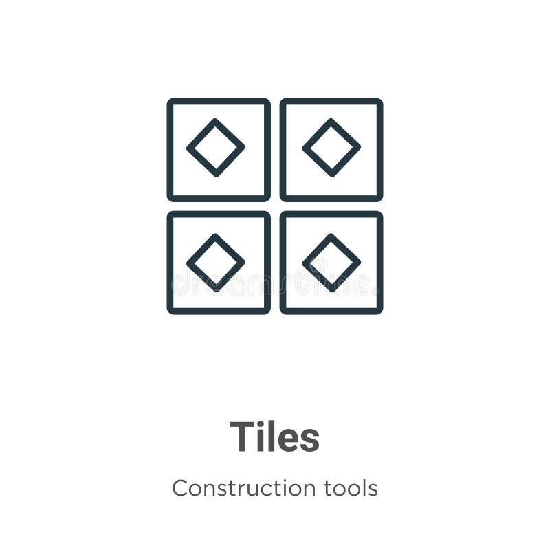 Tiles Icon in Filled, Thin Line, Outline and Stroke Style. Vector ...