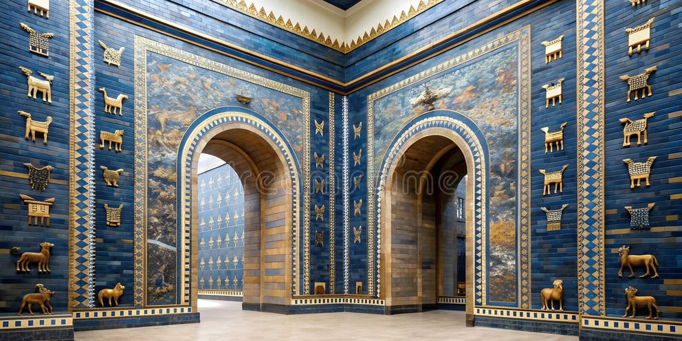 Tiles Pattern of Babylon S the Ishtar Gate Inside the Pergamon Museum ...