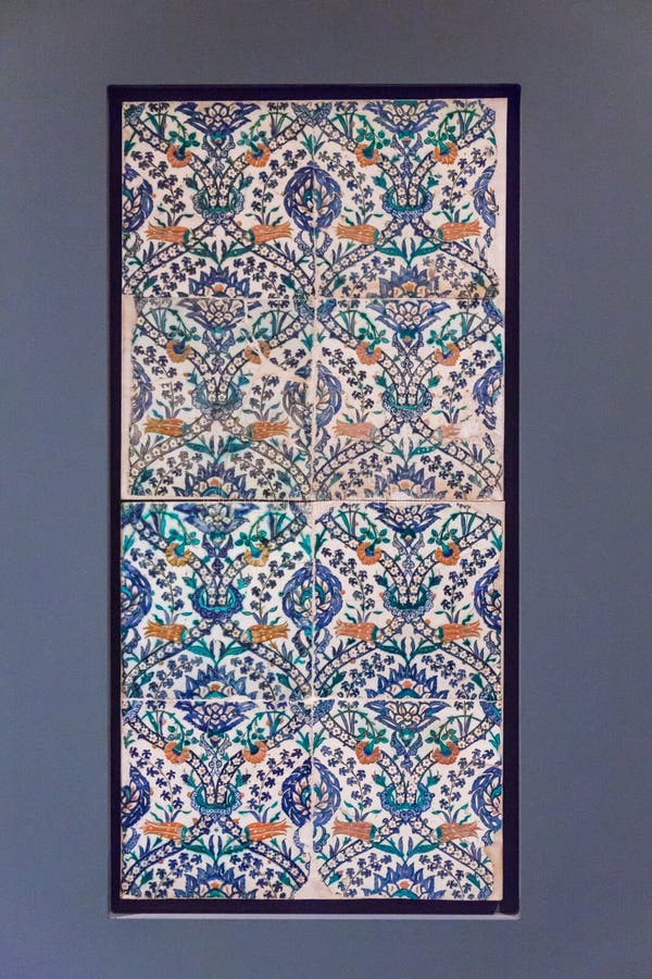 Tiles Pattern of Babylon`s the Ishtar Gate Inside the Pergamon Museum ...