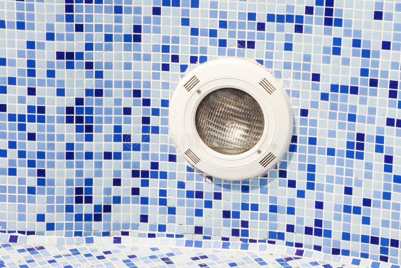 Empty Pool Bed Around Swimming Pool with Umbrella Stock Photo - Image ...