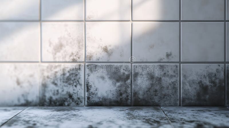 Tiles with Signs of Mold and Dirt. the Texture of the Tile is Visible ...