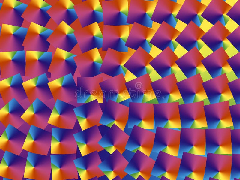 Tiles in Spectral Colors Swirling Stock Illustration - Illustration of ...