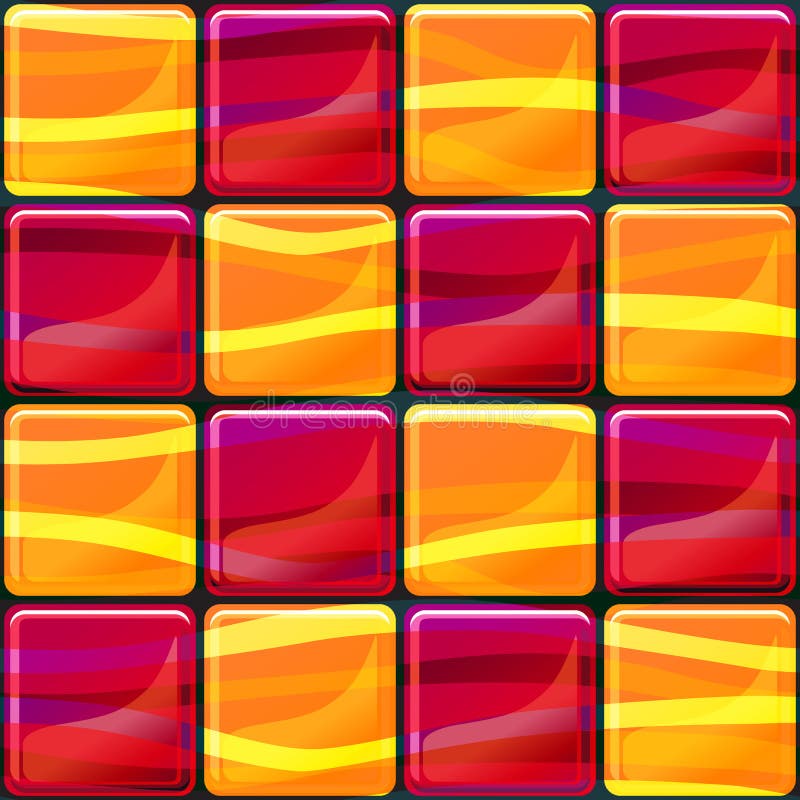 Orange and Red Tiles Texture Seamless Illustration Stock Vector ...