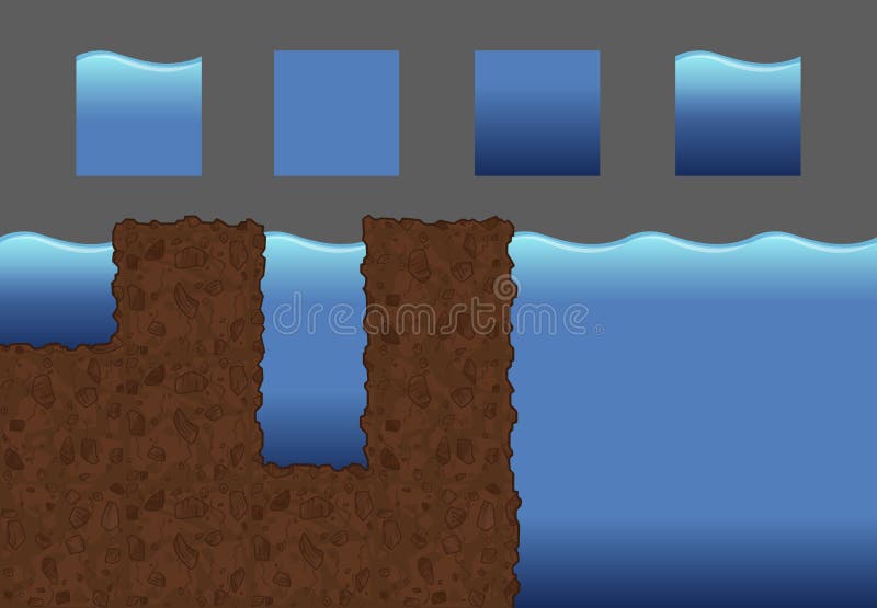 Tiles water game pack stock vector. Illustration of cartoon - 96979575