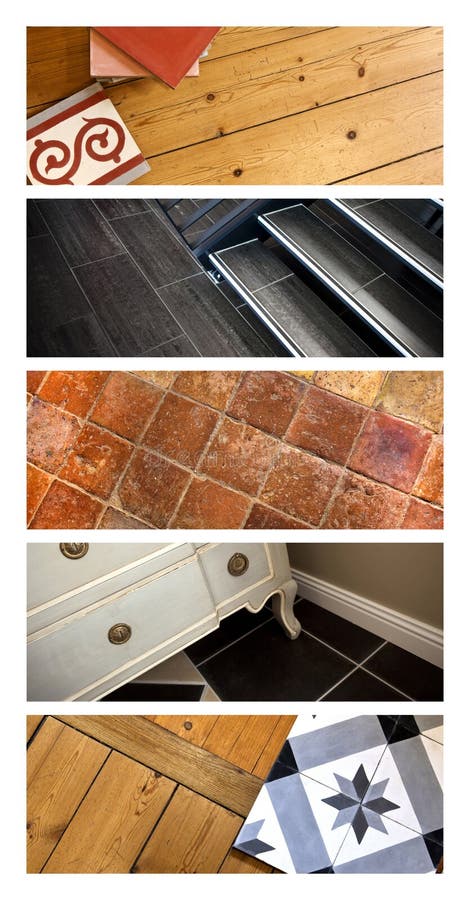 Tiles and wooden floor stock image. Image of interior - 48647583