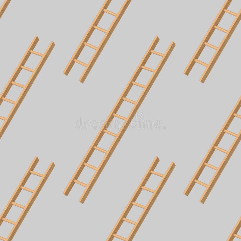 Seamlessly Tiling Background of Wooden Ladders Stock Illustration ...