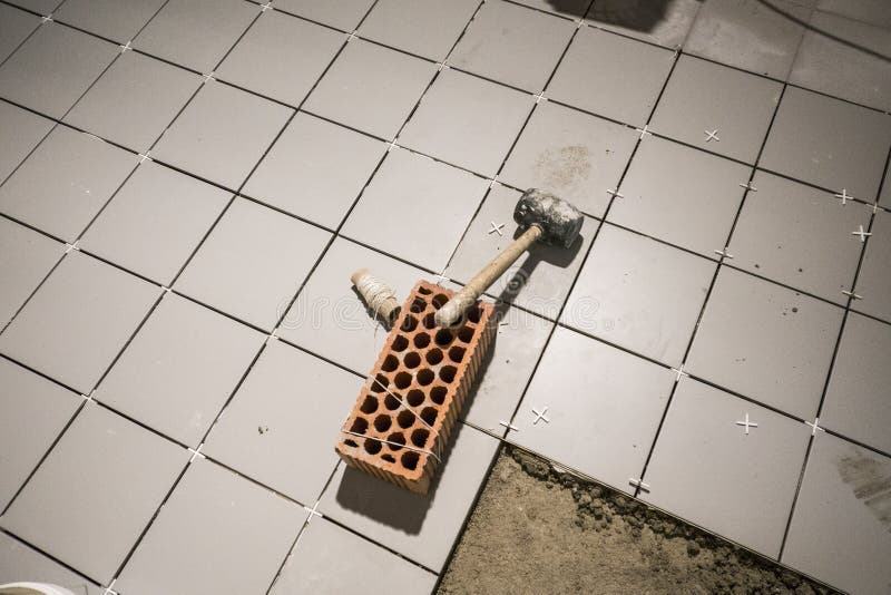 Work in progress: floor stock photo. Image of builder - 19018076