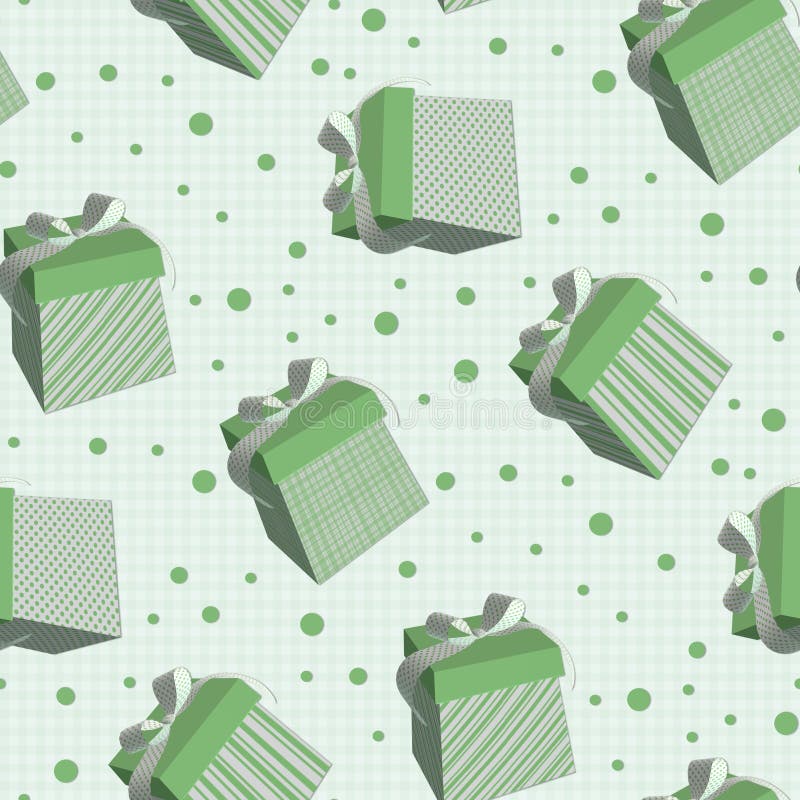 Tiling Texture with Green Boxes Stock Illustration - Illustration of ...