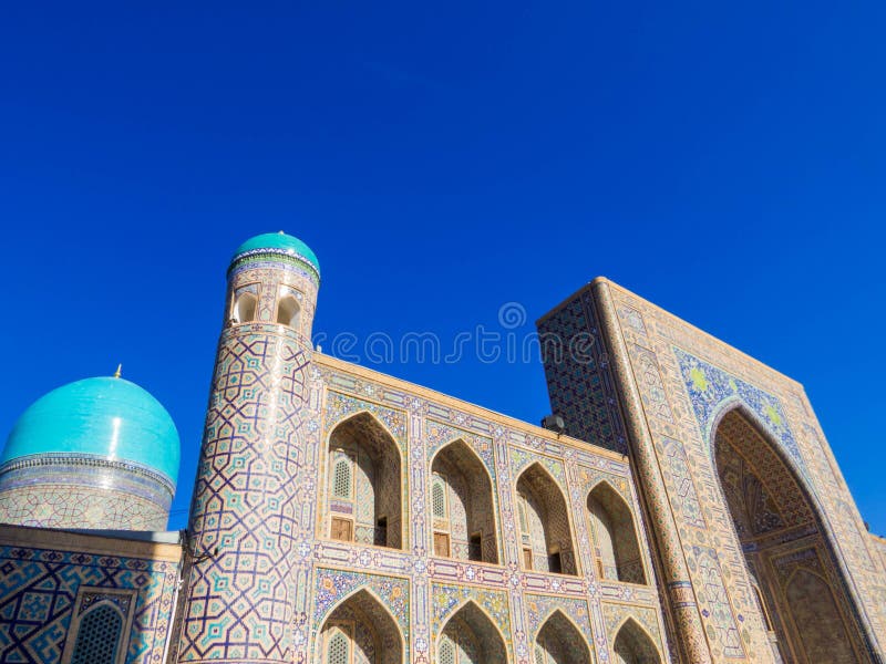 Tilla-Kari Mosque, Samarkand, Uzbekistan Stock Photo - Image of ...