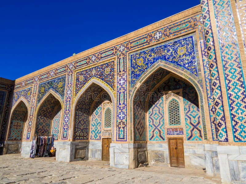 Tilla-Kari Mosque, Samarkand, Uzbekistan Stock Image - Image of culture ...