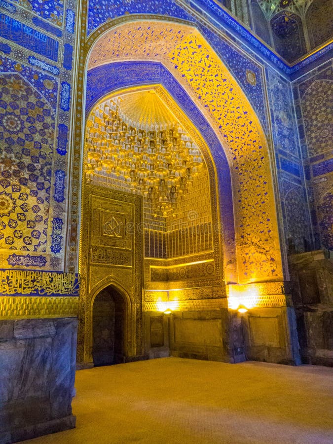 Tilla-Kari Mosque, Samarkand, Uzbekistan Editorial Photography - Image ...